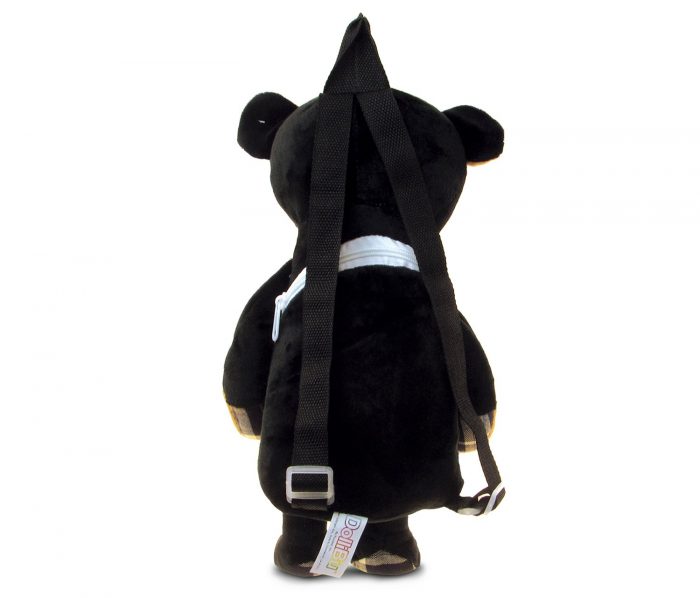 Black Bear – Stylish Plush Backpack - DolliBu