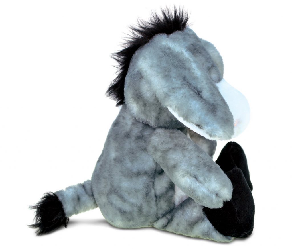 Sitting Grey Donkey – Super Soft Plush - DolliBu
