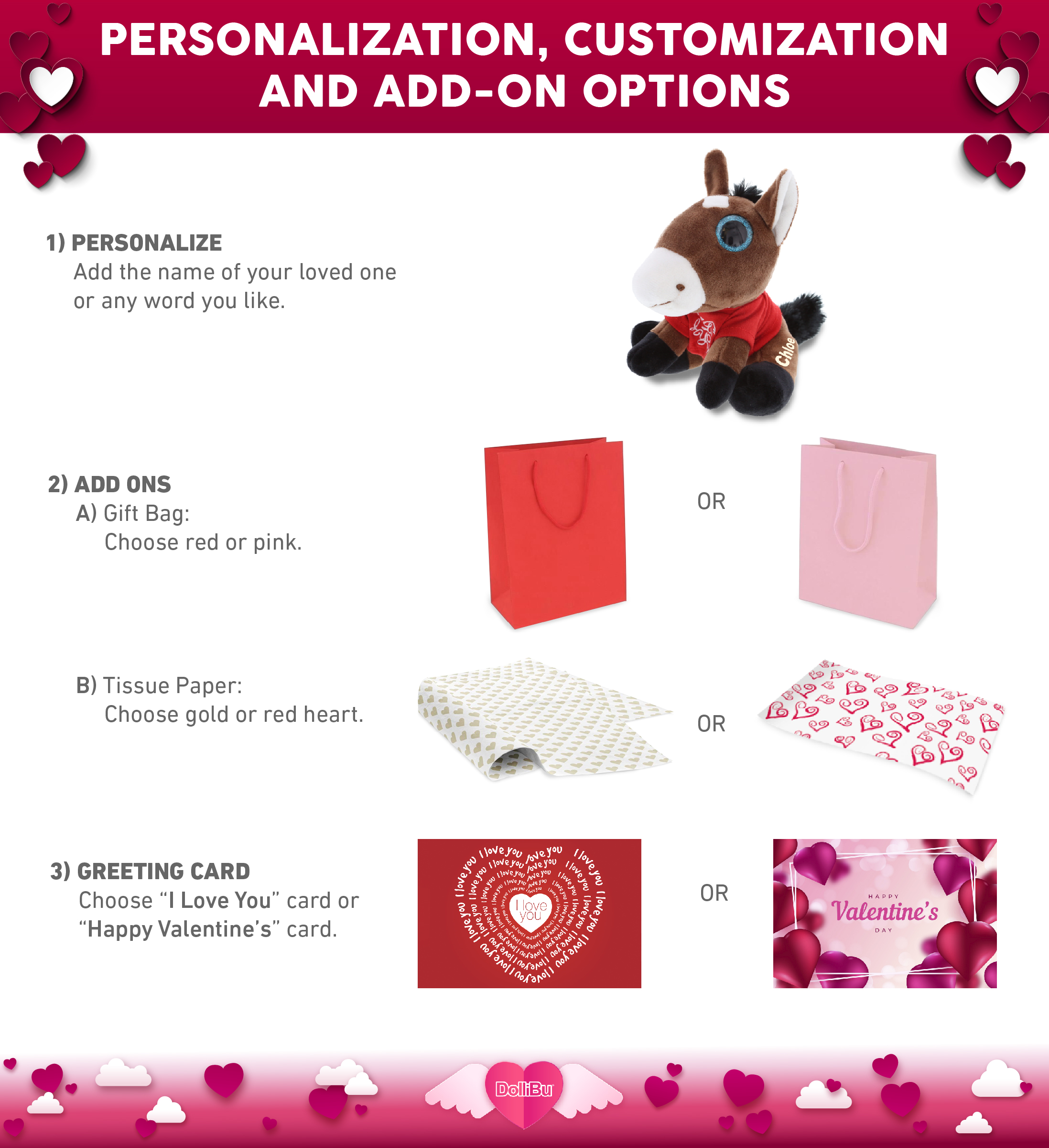Stuffed Animals & Plushies DolliBu I LOVE YOUPolar Bear with Clothes ...
