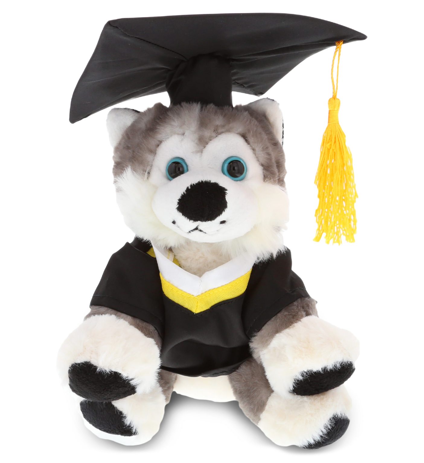 DolliBu Floppy Husky Graduation Plush Toy – Dog Graduation Stuffed ...