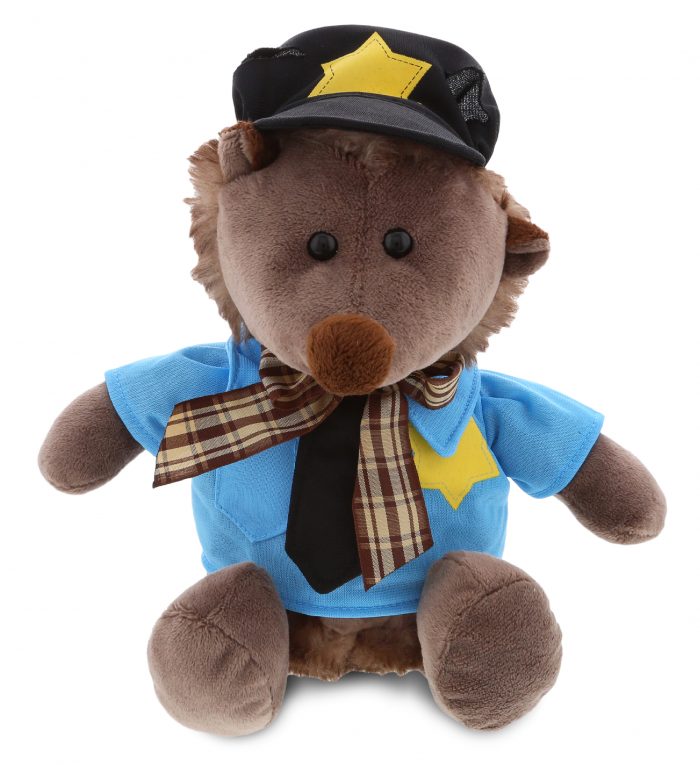 DolliBu Hedgehog Police Officer Plush Toy – Soft Hedgehog with Ribbon ...