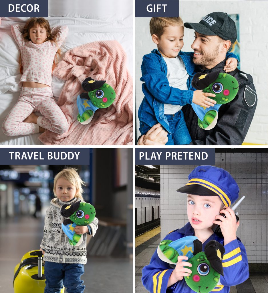 DolliBu Sea Turtle Police Officer Plush Toy – Plush Buddies Sea Turtle ...