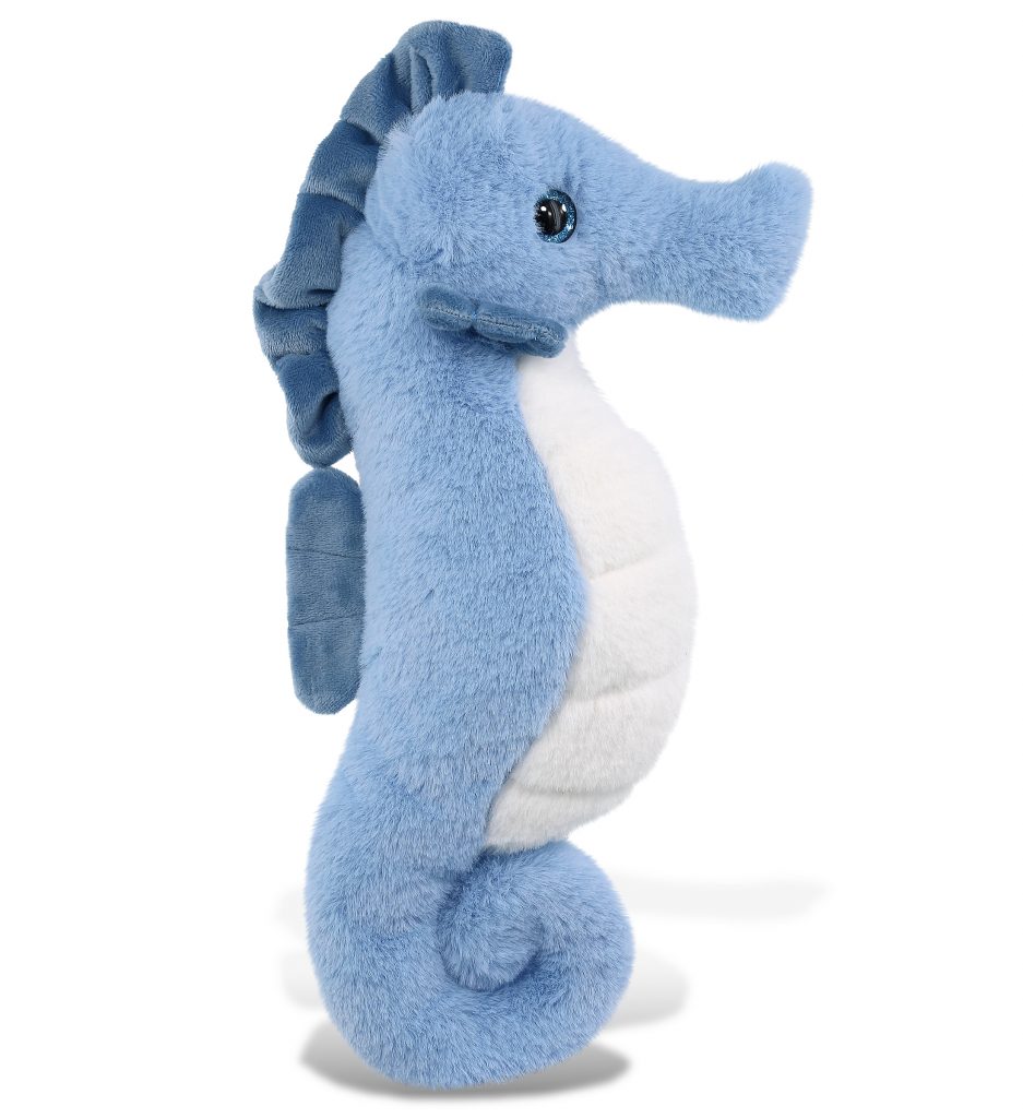 Blue Seahorse 12″ – Super-Soft Plush - DolliBu
