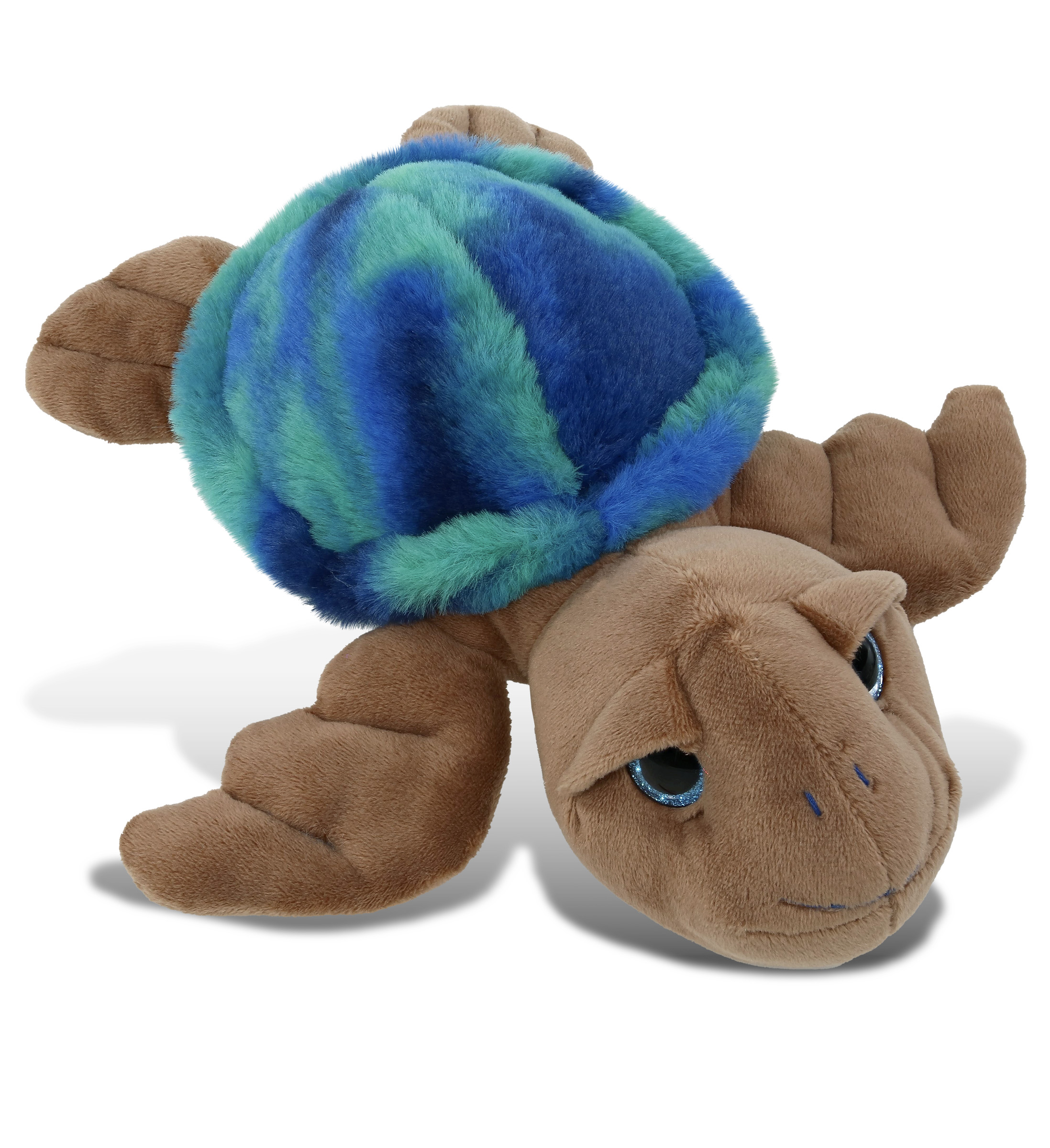 Blue Tie-Dye Brown Sea Turtle10″ – Super-Soft Plush - DolliBu