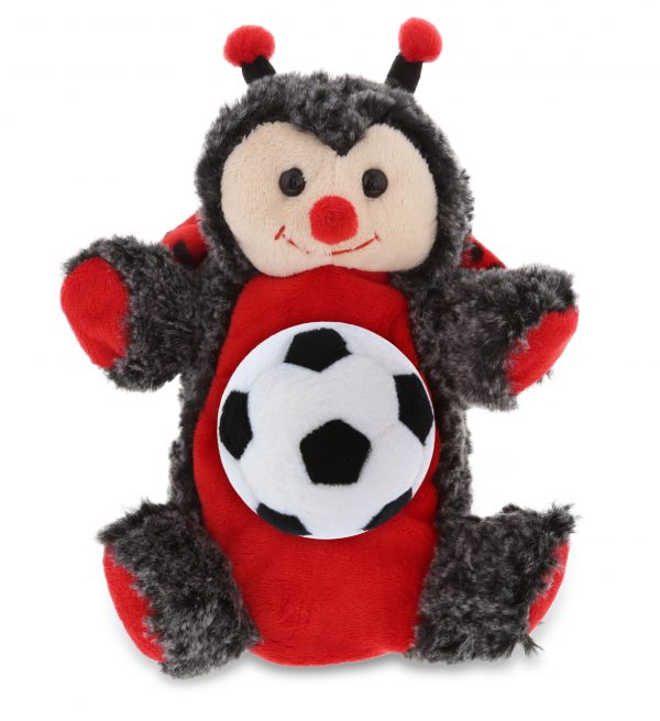 Ladybug With Soccer Plush – Super Soft Plush Hand Puppet - DolliBu