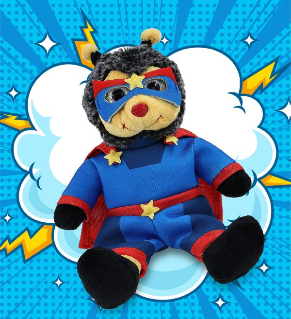 Sitting Bee Super Hero – Super Soft Plush - DolliBu