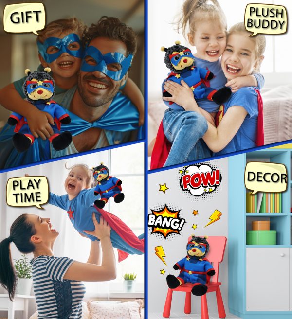 Sitting Bee Super Hero – Super Soft Plush - DolliBu