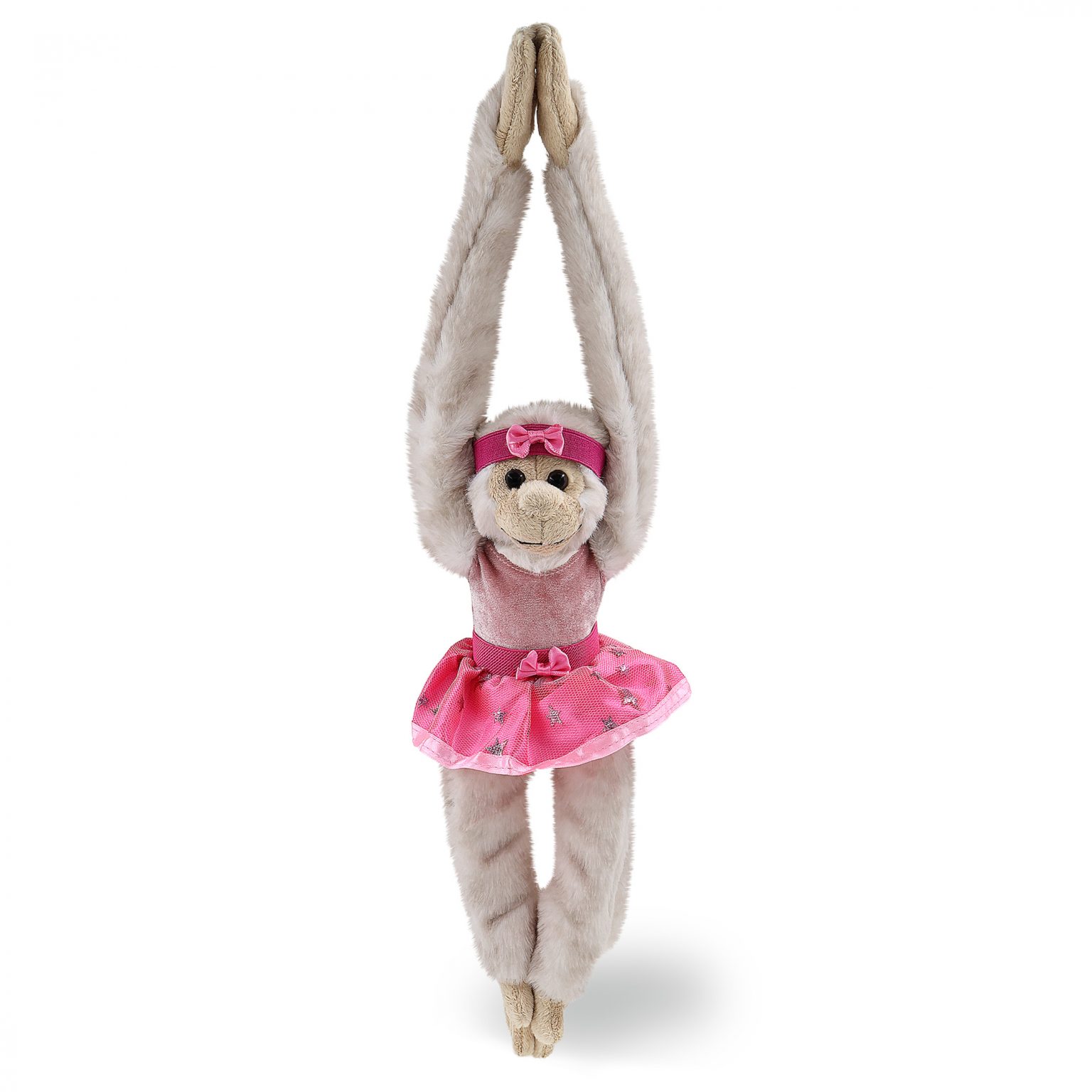 Long Arm Hanging White Squirrel Monkey Ballerina – Super Soft Plush ...