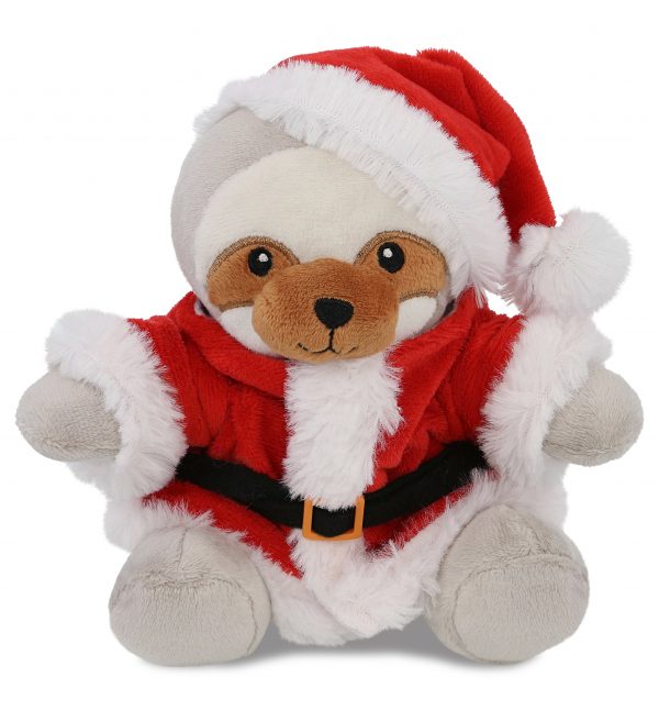 Sloth With Santa Dress Up – 6″ Plush - DolliBu
