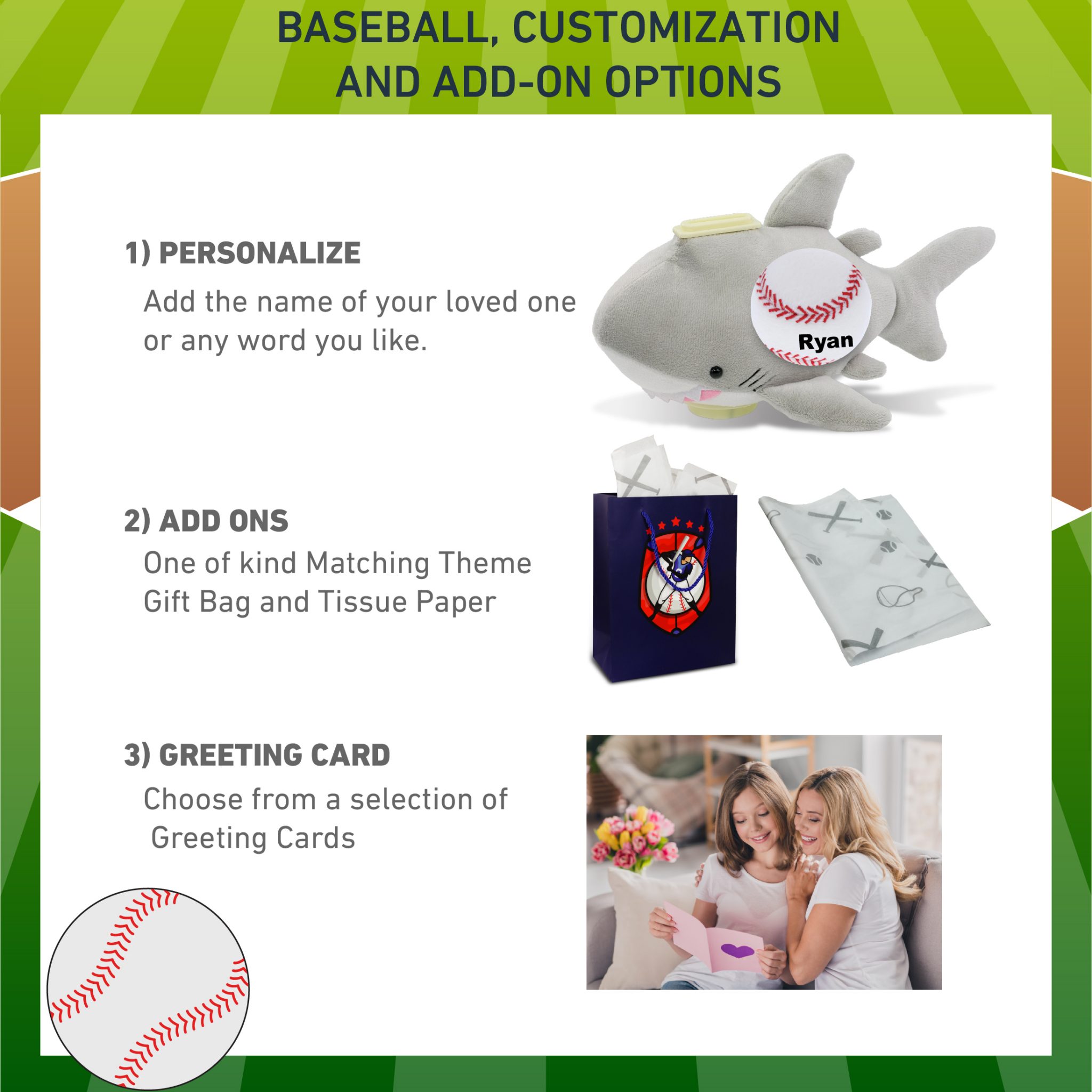 Shark With Baseball Plush – Plush Bank - DolliBu